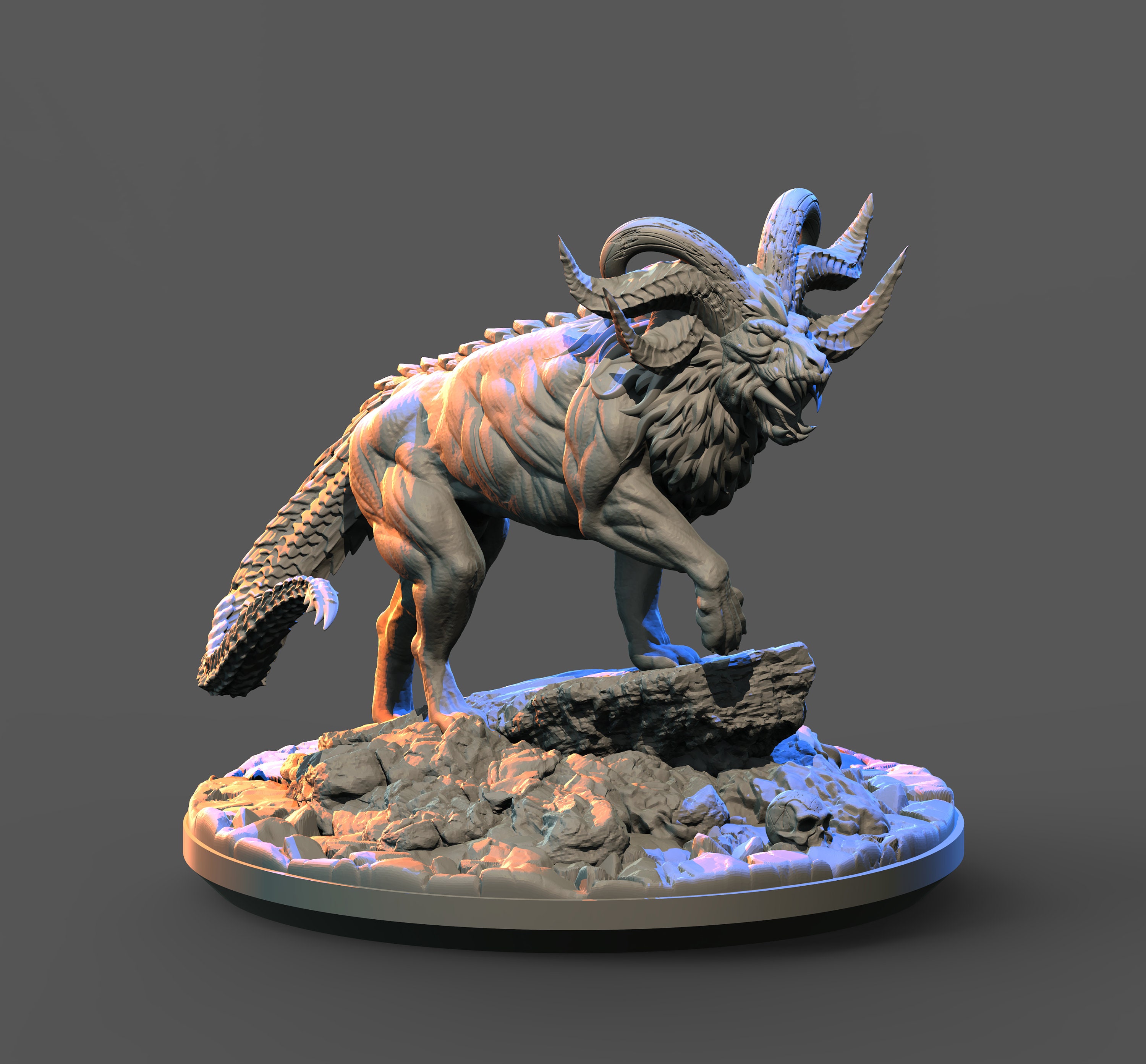 Manticore Demon Dnd Miniature Miniatures for Tabletop - Etsy