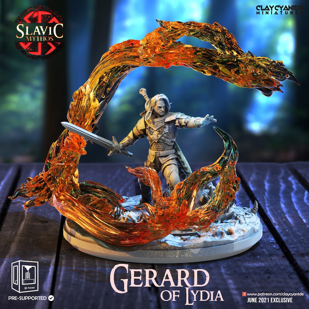 Witcher Miniature Slavic Mythology Clay Cyanide Dungeons and Dragons D ...