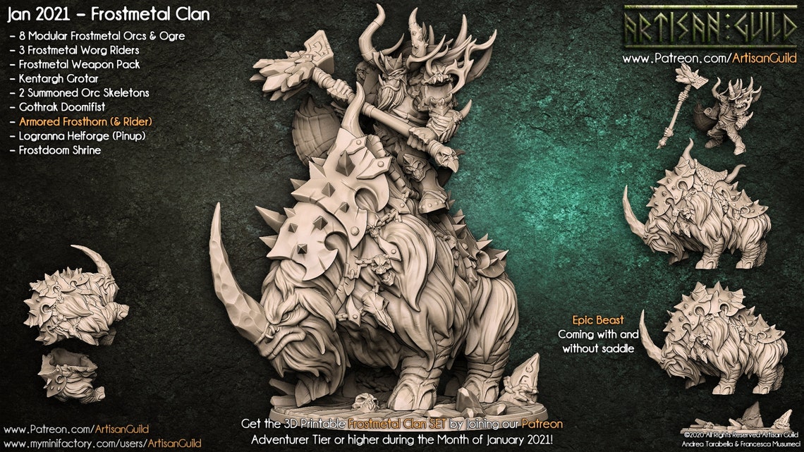 Ogre Beast and Rider Miniatures for Dungeons and Dragons - Etsy