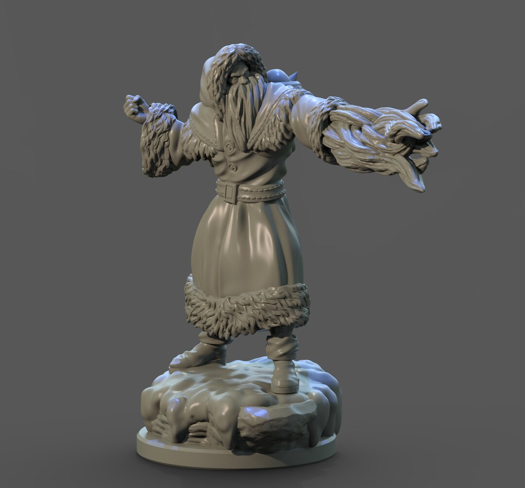 Father Whipper Dark Christmas Miniatures for Tabletop Games Like D&D or ...