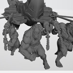 Dark Elf Battle Wagon Slave Wagon Battle Cart D&D War Games Pathfinder ...