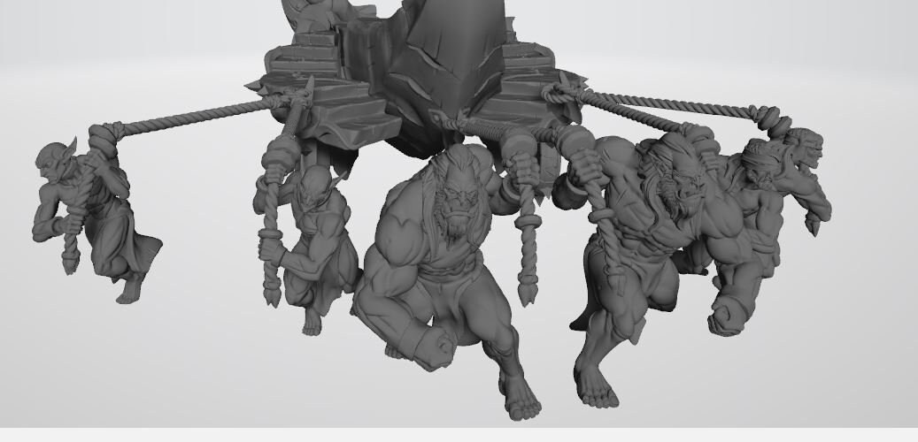 Dark Elf Battle Wagon Slave Wagon Battle Cart D&D War - Etsy