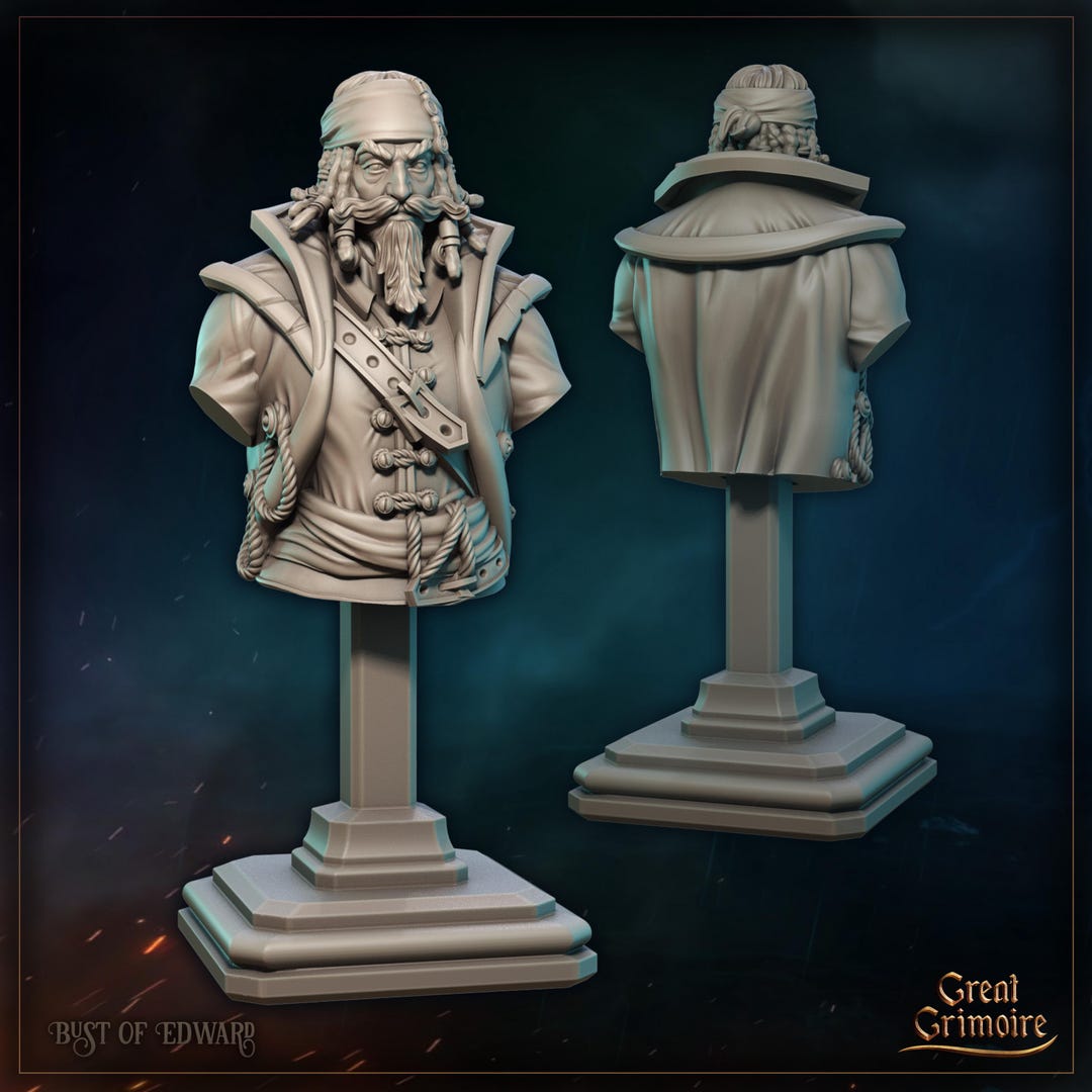 Pirate Warrior Bust Flotsam Tides Dnd Miniature Tabletop Wargaming ...