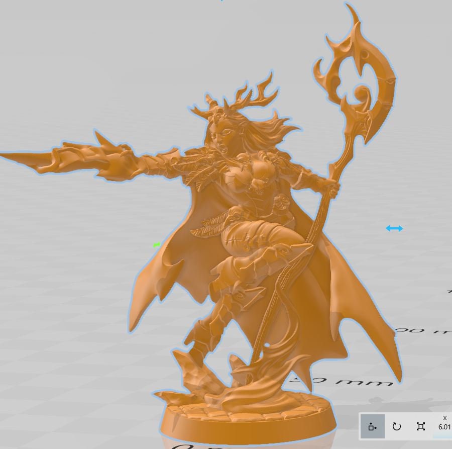 Female Elf Wizard Dnd Miniature elven Spell Caster sorcerer - Etsy