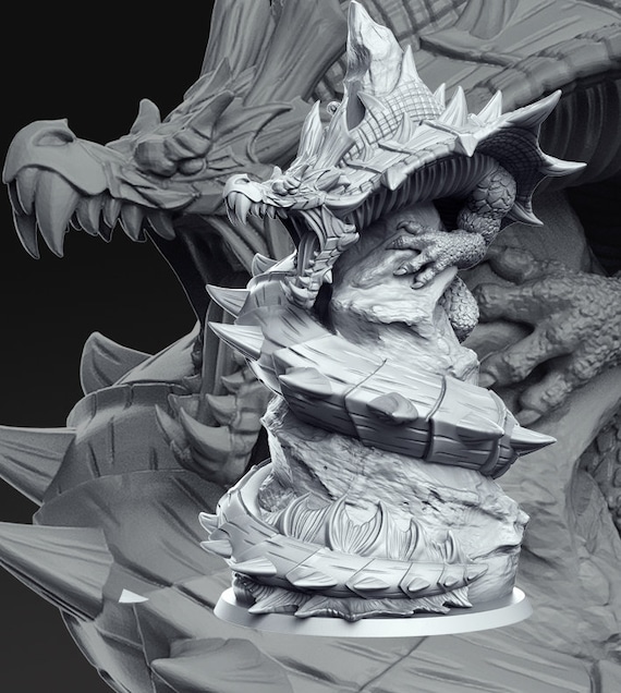 Rock Dragon Dnd Miniature stone Dragon Miniatures for - Etsy