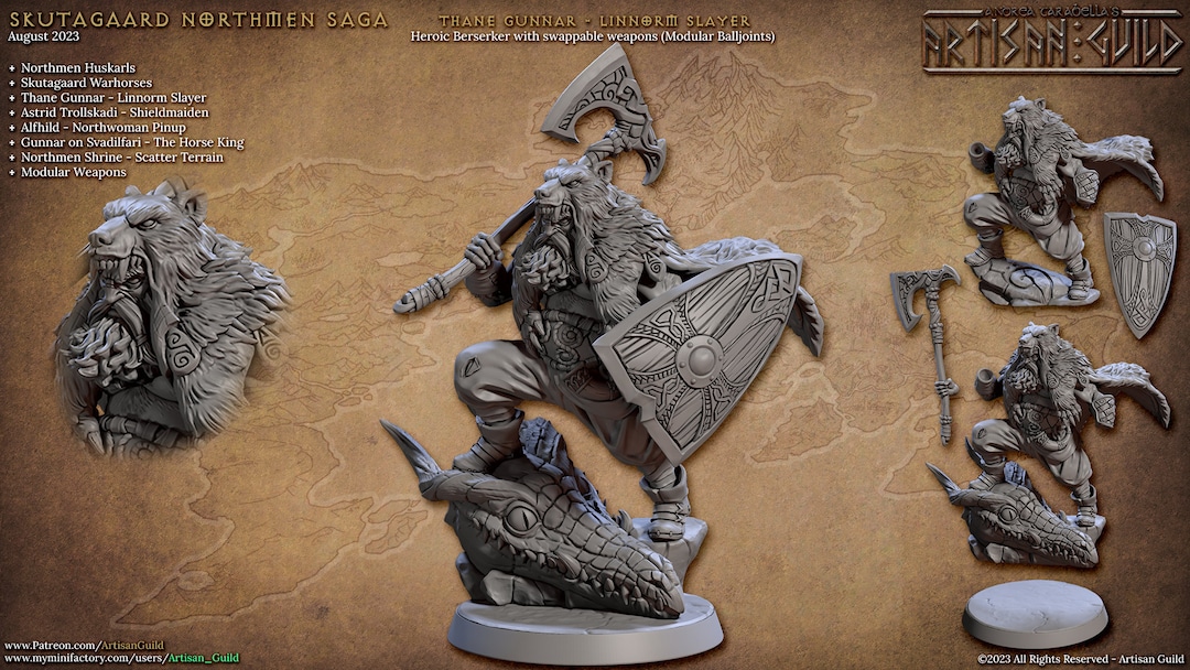 Viking Chieftain Warlord Dnd Miniature |leader | Warrior Miniatures for ...