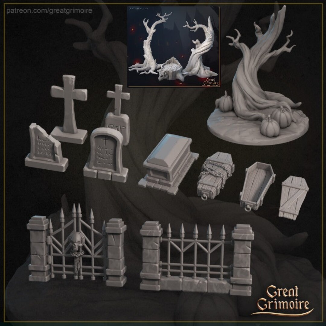 Spooky Terrain Graveyard Haunted Forest Halloween Folklore Dnd Tabletop ...