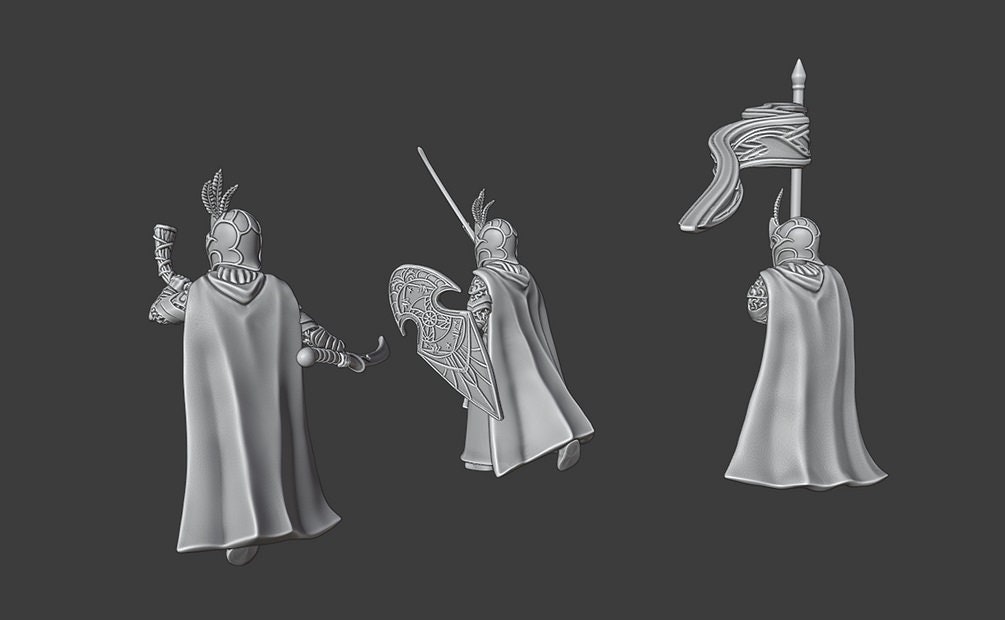 High Elves Commander Set Elven Leaders Dnd Miniature War - Etsy