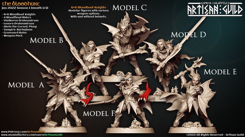 Vampire Fighters No Helmets Dnd Miniature fighters Warrior - Etsy