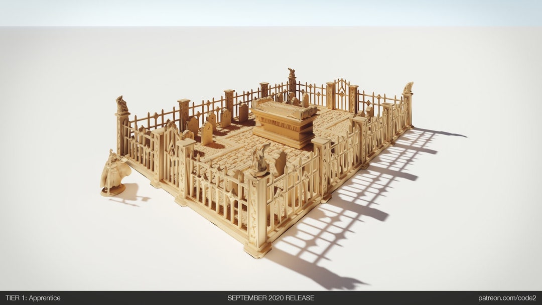 Graveyard Table Top Terrain Cemetery Tomb D&D Table Top Pathfinder RPG ...