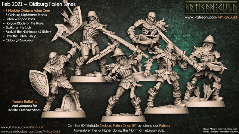 Undead Skeleton Fighters Dnd Miniature undead Warriors for - Etsy