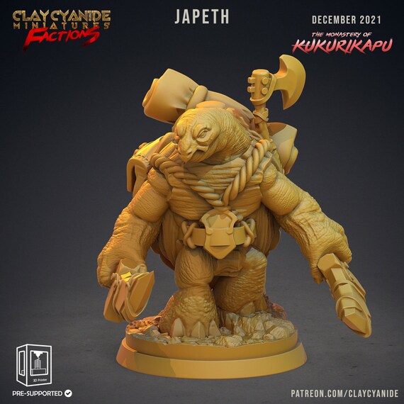 Tortle Ranger Dnd Miniature turtle Fighter Miniatures for | Etsy