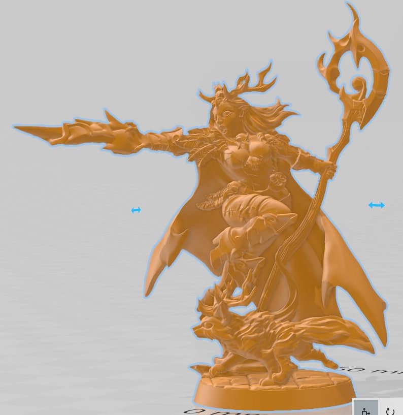 Female Elf Wizard Dnd Miniature elven Spell Caster sorcerer - Etsy