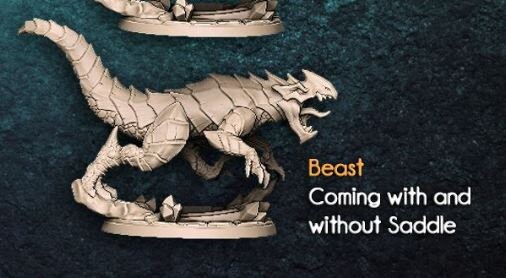 Mounted Dark Elf Fighter DnD Miniature Drown Warrior | Etsy