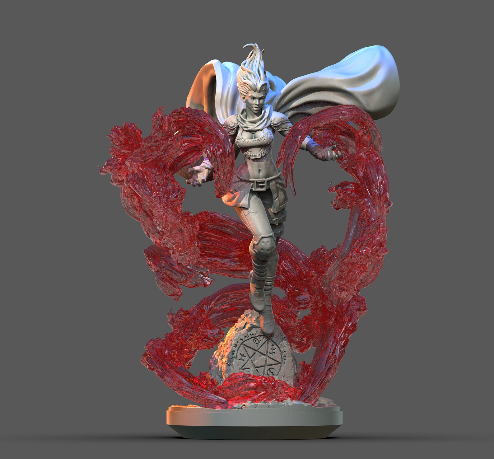 Female Vampire Mage Undead Dnd Miniature Miniatures for Tabletop Games ...