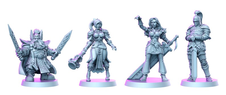 Female Paladin Dnd Miniature Miniatures for Tabletop Games - Etsy