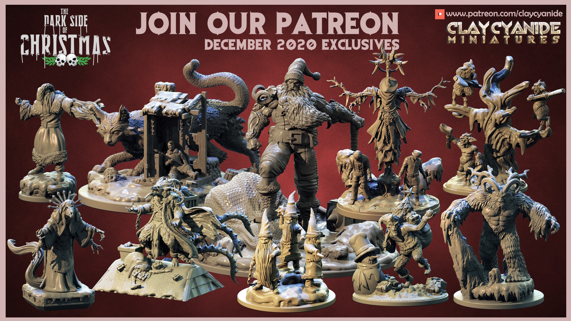 Santa Claus Dark Christmas Miniatures for Tabletop Games - Etsy