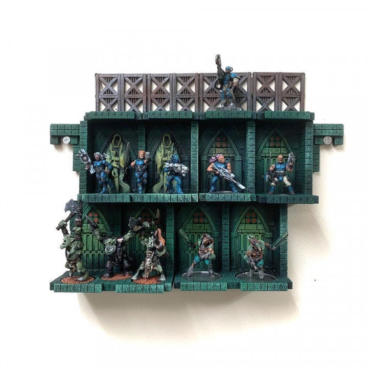 Modular Miniature Display Shelves Dark Gothic Holds 10 - Etsy