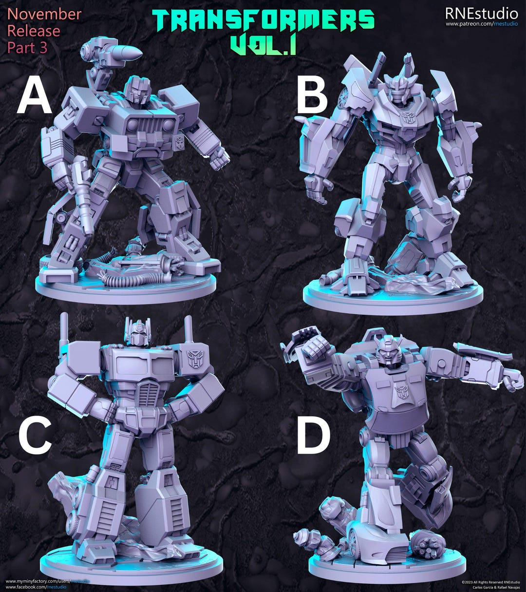 Transformers | Optimus Prime, Hound, Wheel Jack, Cliff Jumper | Dnd ...