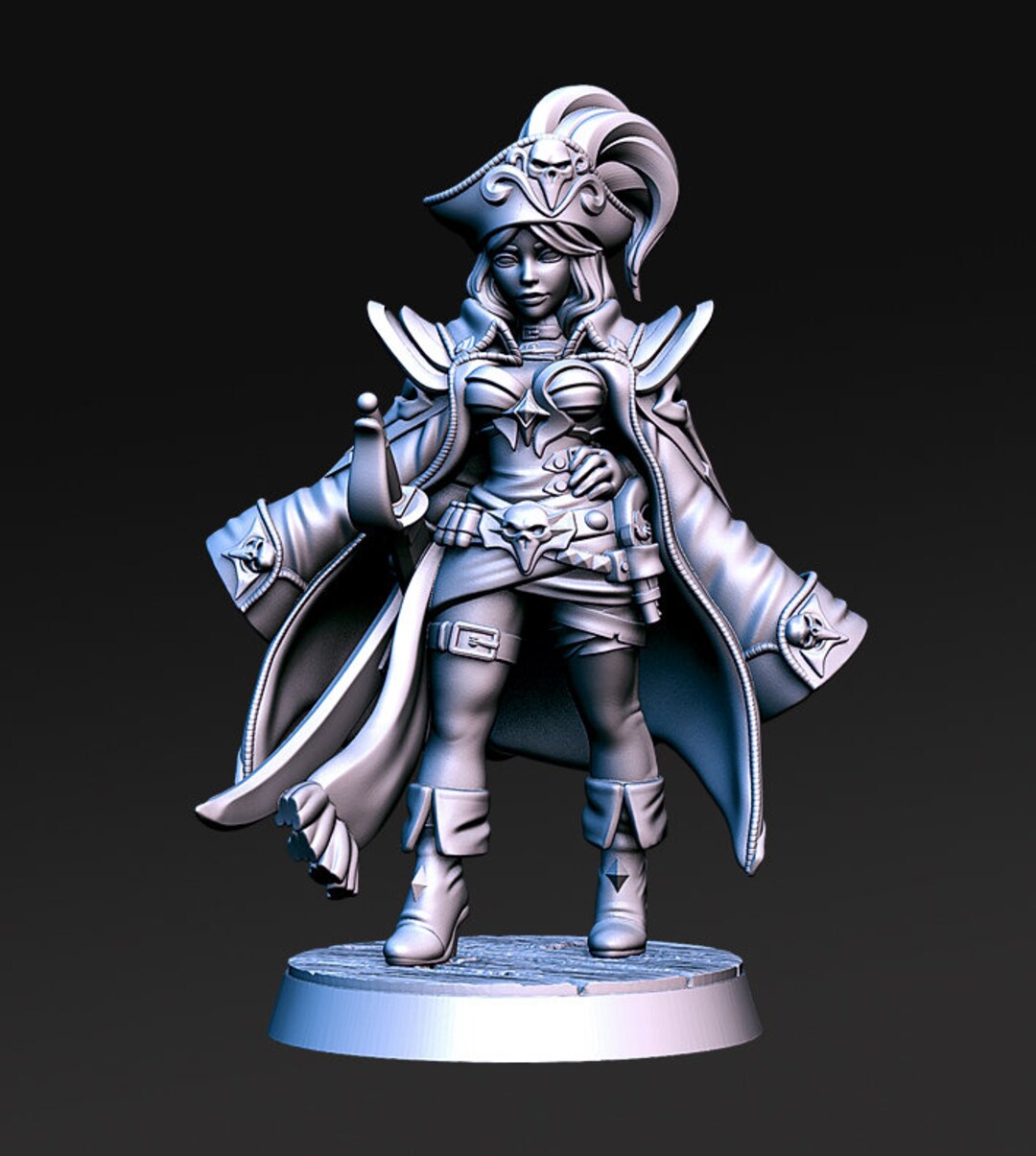 Female Pirate Dnd Miniature elven Miniatures for Tabletop Games Like D ...