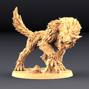 Worg Dnd Miniature Dire Wolf Dungeons and Dragons D&D Pathfinder ...