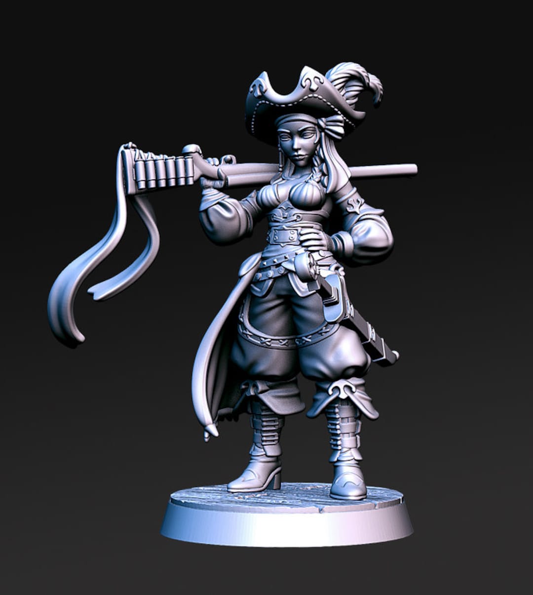 Female Pirate Rifleman Dnd Miniature gunslinger Miniatures for Tabletop ...