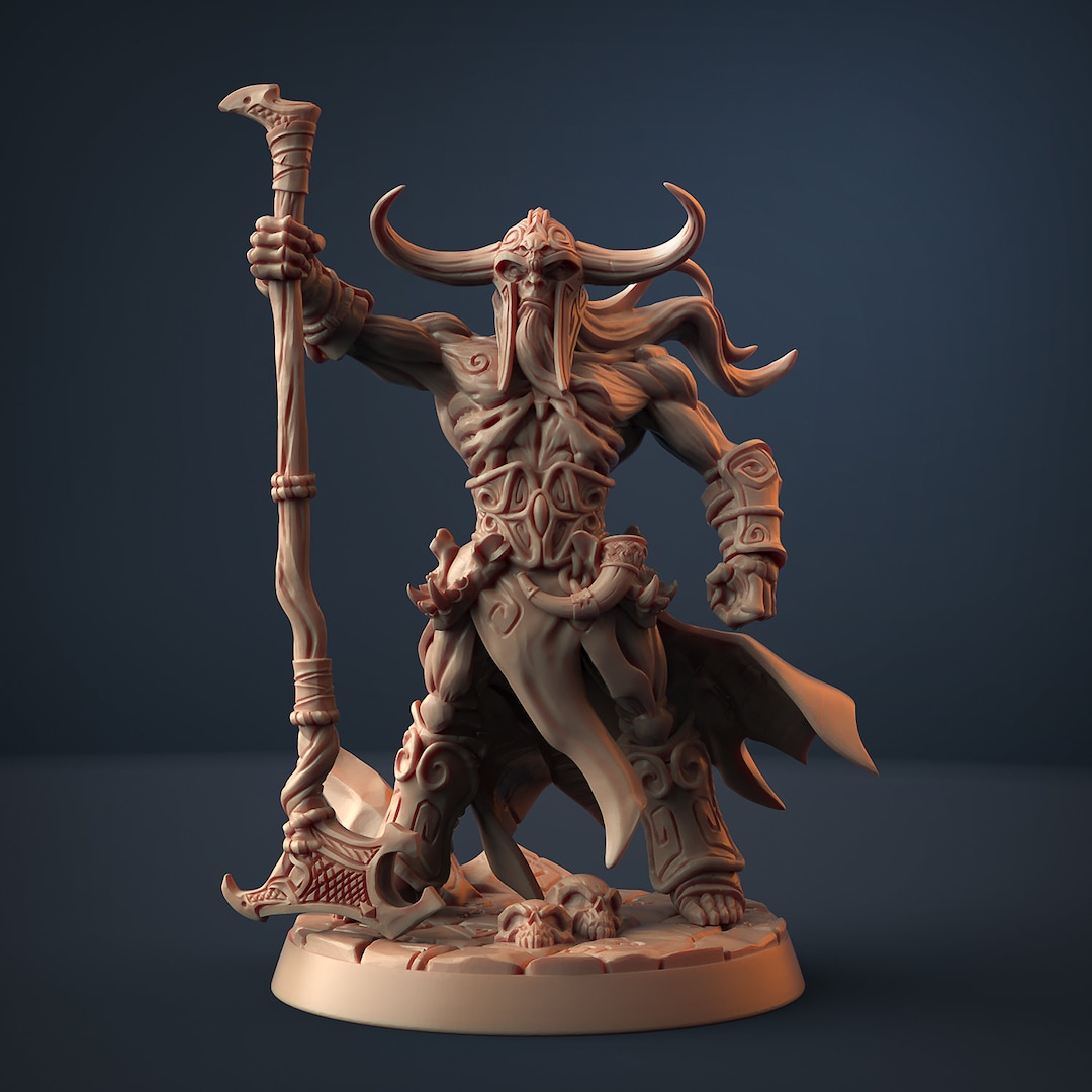 Undead Draugar Champion Dnd Miniature leader Warrior Miniatures for ...
