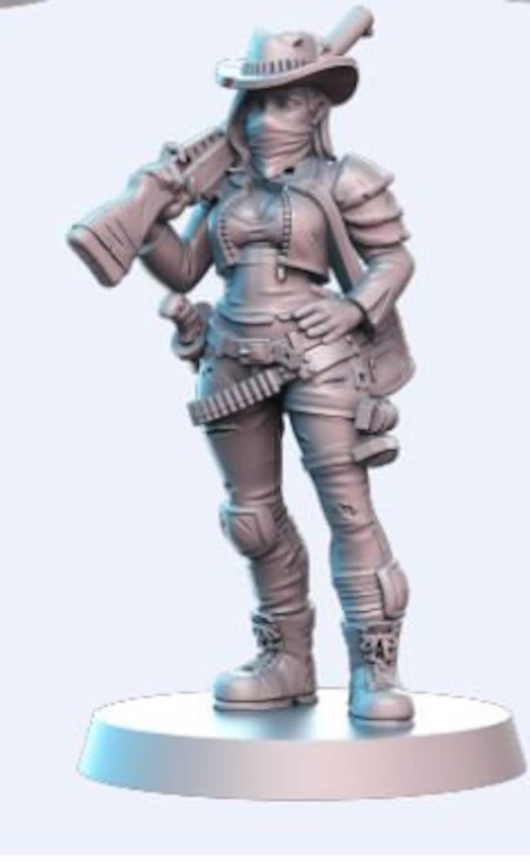 Female Gunslinger | Dnd Miniature |female Outlaw | Miniatures for ...