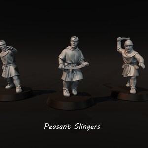 Peasant Slingers Townsfolk Sling Shot Men Dnd Miniature - Etsy
