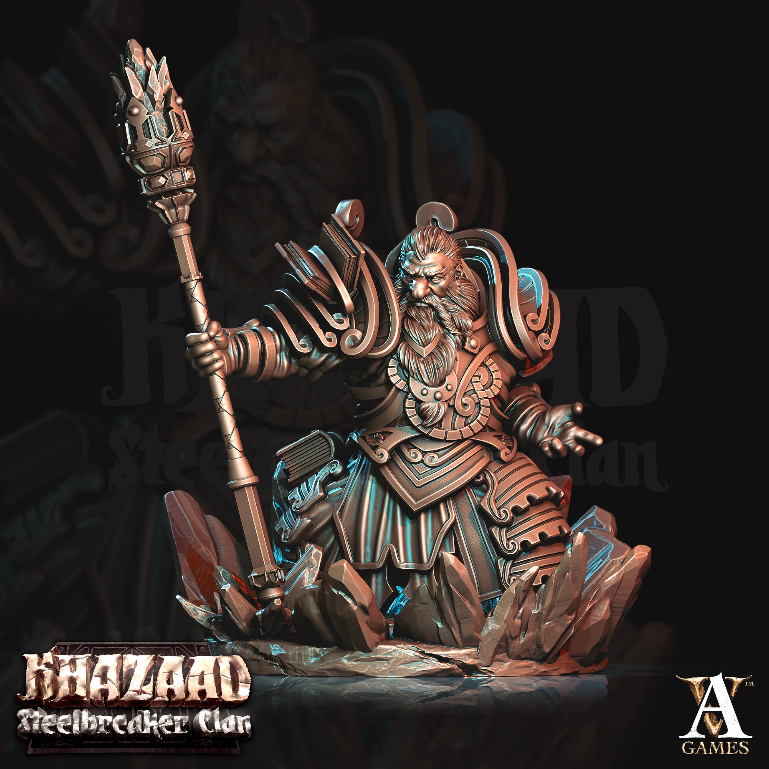 Dwarf Spellcaster Miniatures for Tabletop games like D&D or Warhammer ...