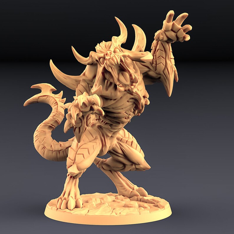 Mounted Demon Lord Dnd Miniature Tabletop Games Like D&D or - Etsy