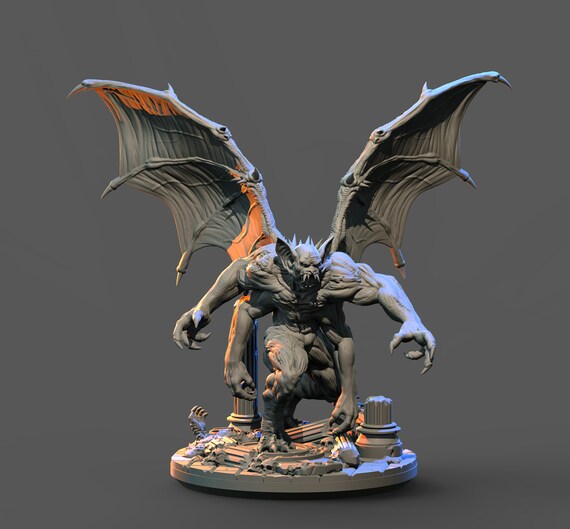 Winged Demon Dnd Miniature Miniatures for Tabletop Games - Etsy