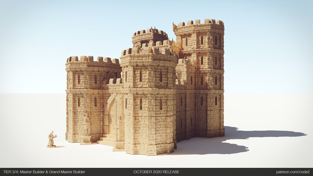 HUGE Castle Table Top Terrain Building | Keep | D&D | Table Top ...