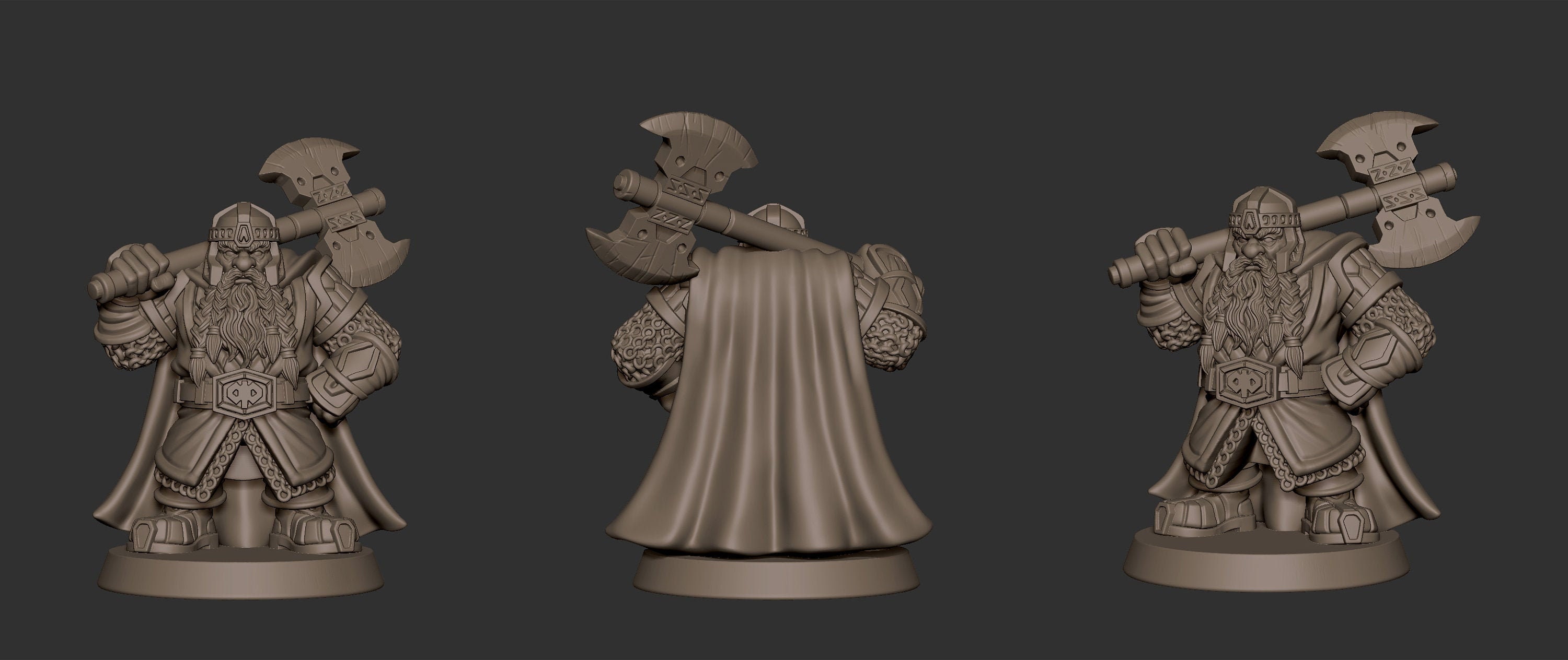 Male Fighter Dwarf Dnd Miniature dwarven Warrior hunter | Etsy