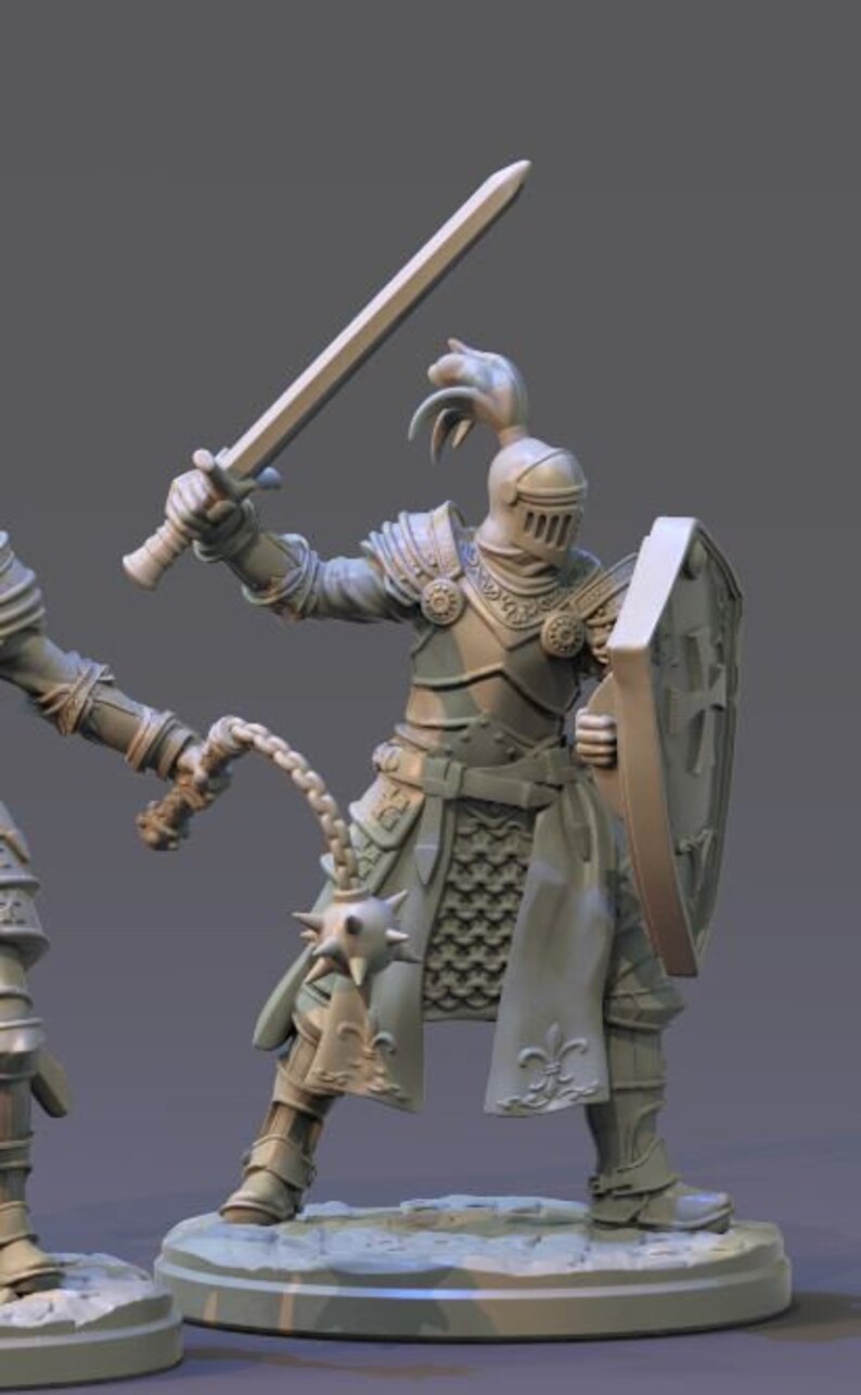 Knights Dnd Miniature king Arthur Miniatures for Tabletop - Etsy