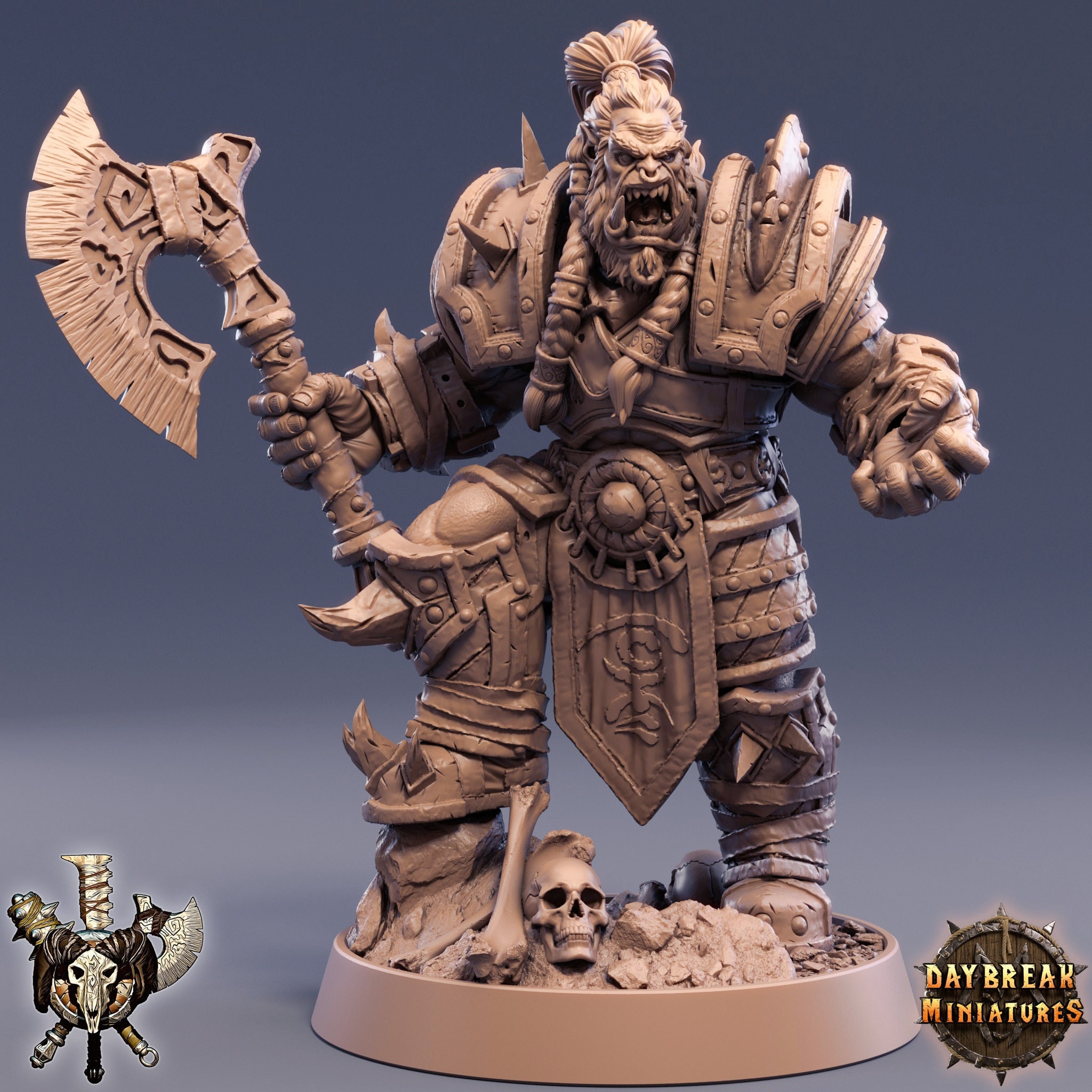 Orc Chieftain Dnd Miniature Orc Warrior Orc Leader Orc - Etsy