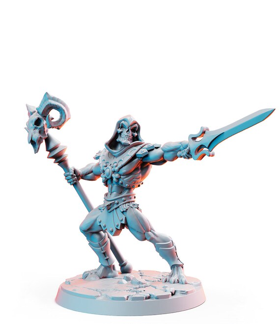 Skeleton Fighter Mage Dnd Miniature Necro Miniatures for | Etsy