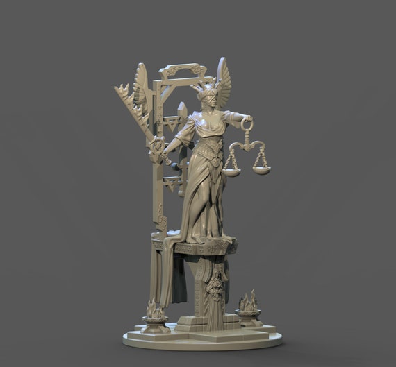 Blind Justice Statue Dnd Miniature Miniatures for Tabletop | Etsy