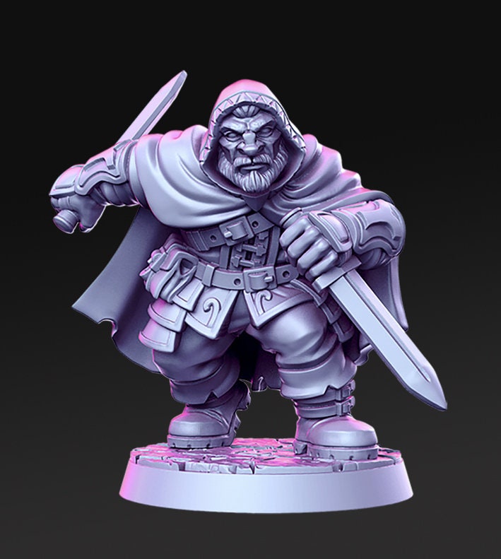 Dwarf Rogue Dnd Miniature thief Miniatures for Tabletop - Etsy