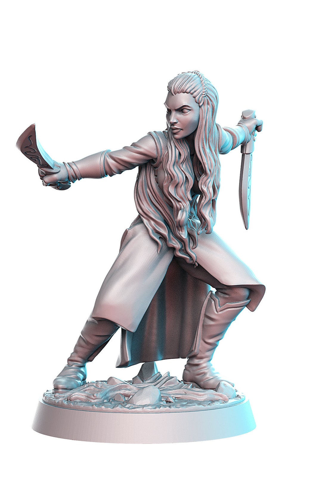 Female Elf Fighter Dnd Miniature |female Fencer| Miniatures for ...