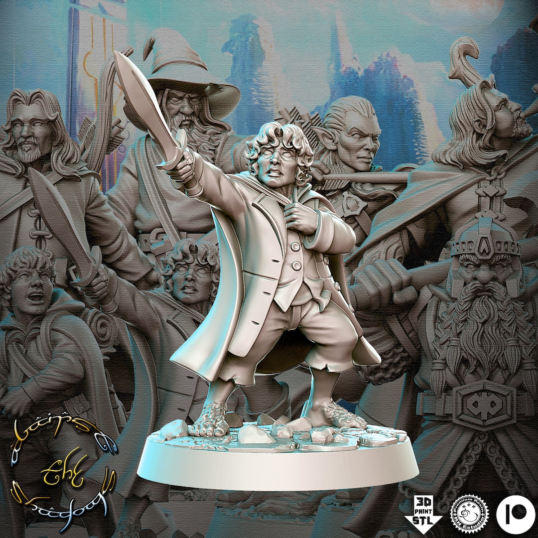 Halfling Fighter Dnd Miniature Miniatures for Tabletop Games Like D&D ...