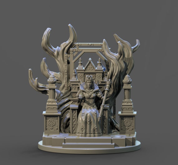 The Empress queen on Throne Druid Queen Dnd Miniature | Etsy