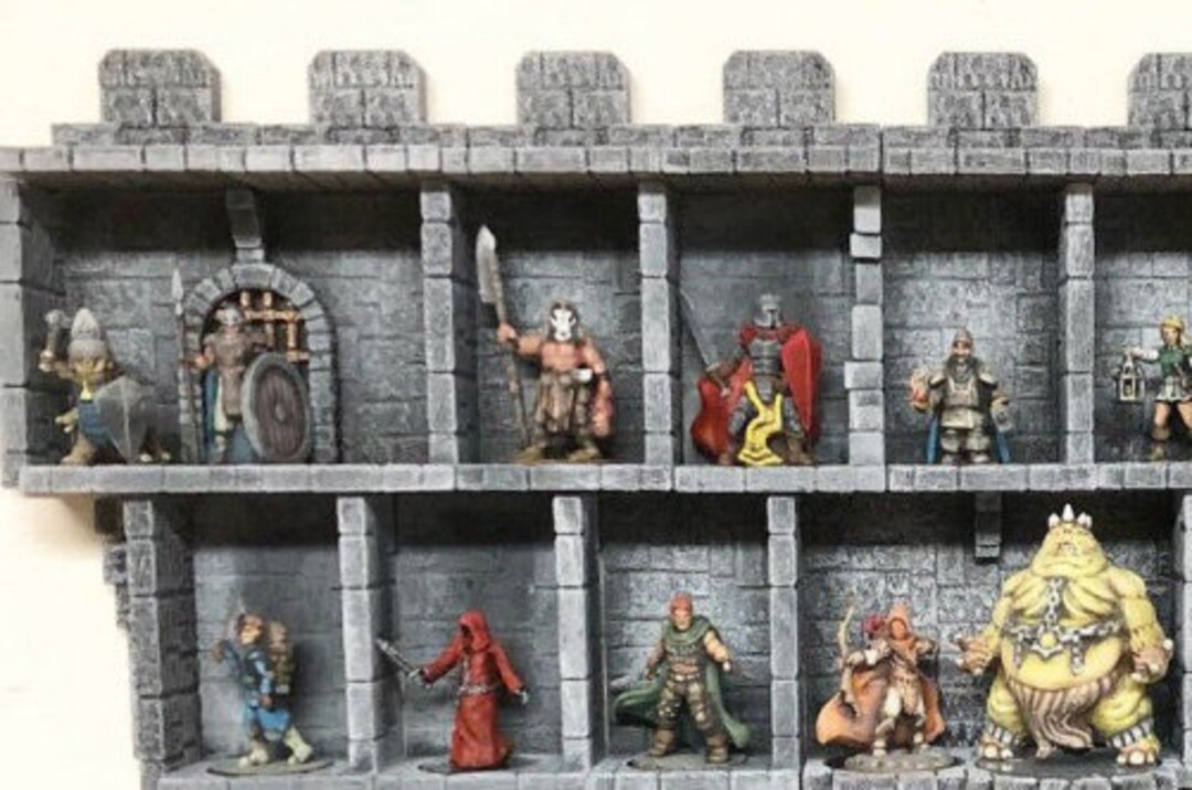 Modular Miniature Display Shelves stone Castle Holds 10 MINIS ...