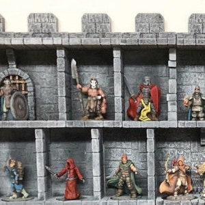 Modular Miniature Display Shelves stone Castle Holds 10 MINIS ...