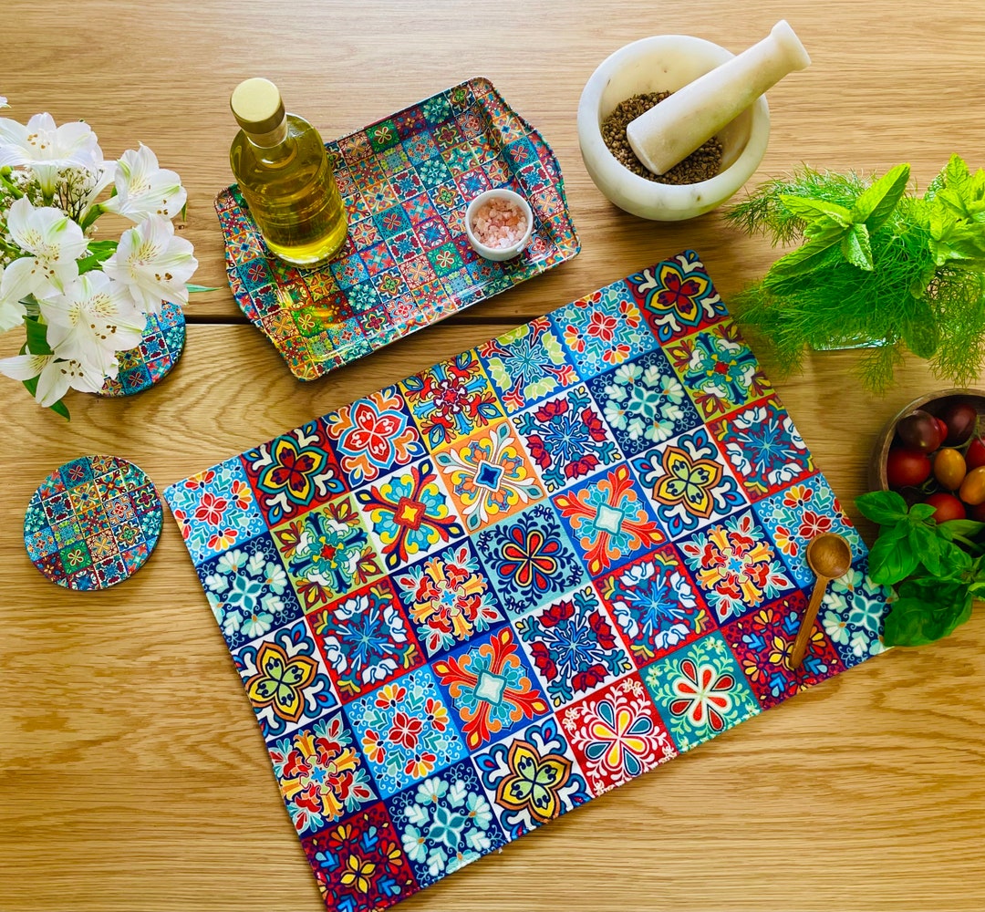 Mediterranean Style Placemats | Placemats Set of 2, 4, 6 | Placemats ...