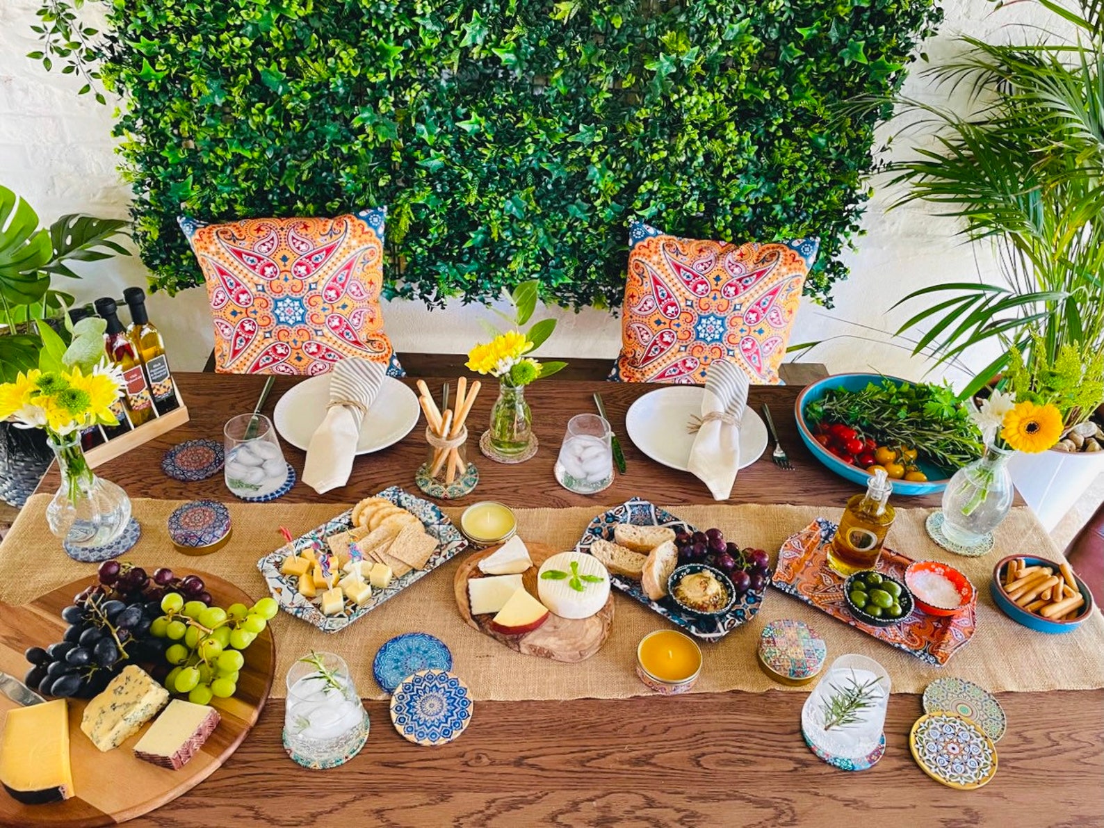 Coasters / Set of 6 Drink Coasters Turkish Mediterranean Persian Design ...