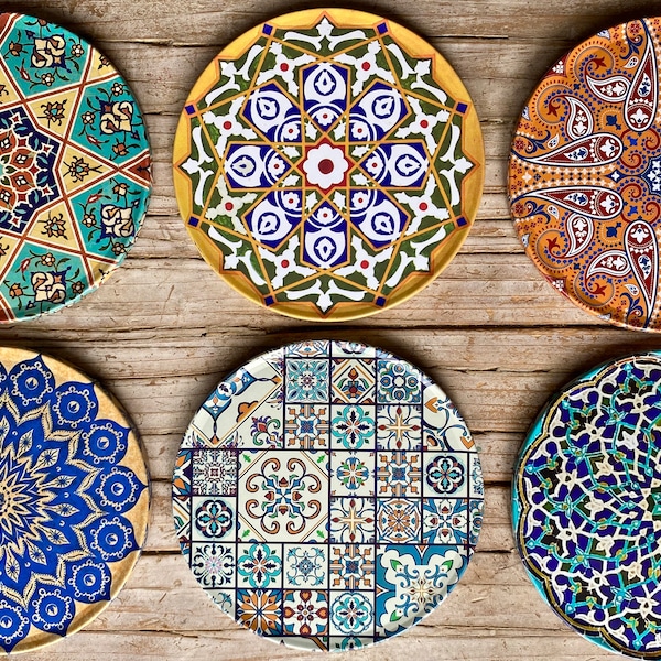Moroccan Coasters - Etsy
