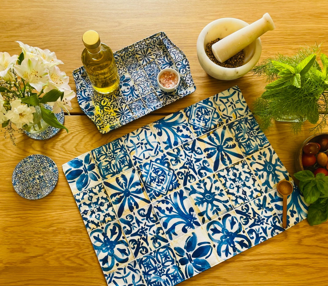 Mediterranean Style Placemats | Placemats Set of 2, 4, 6 | Placemats ...