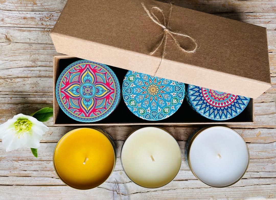 Candles | SCENTED CANDLE SET of 3 | Natural Candle Set | Vegan ...
