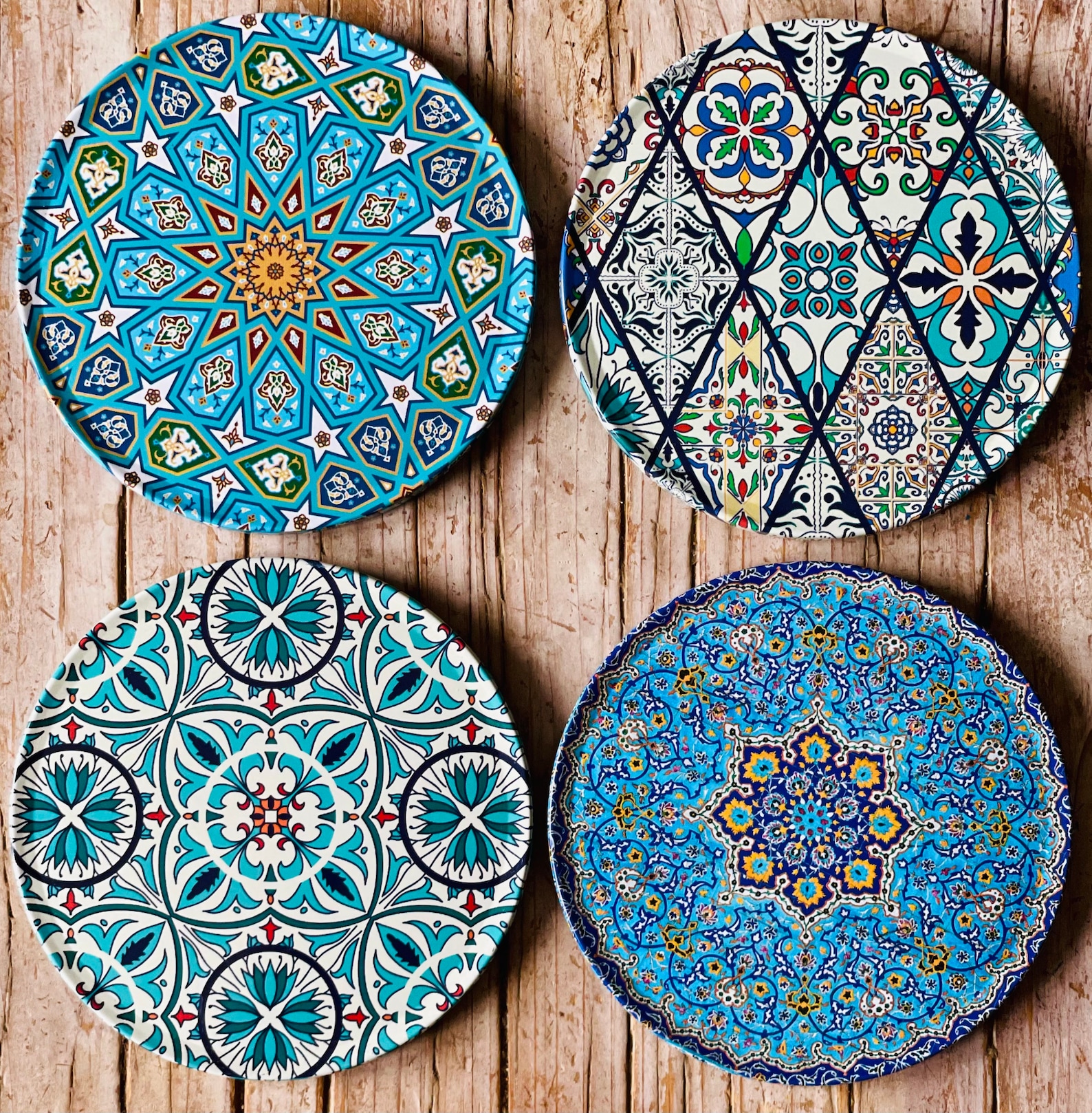 Coasters Set Set of 4 Decorative Design Coasters - Etsy